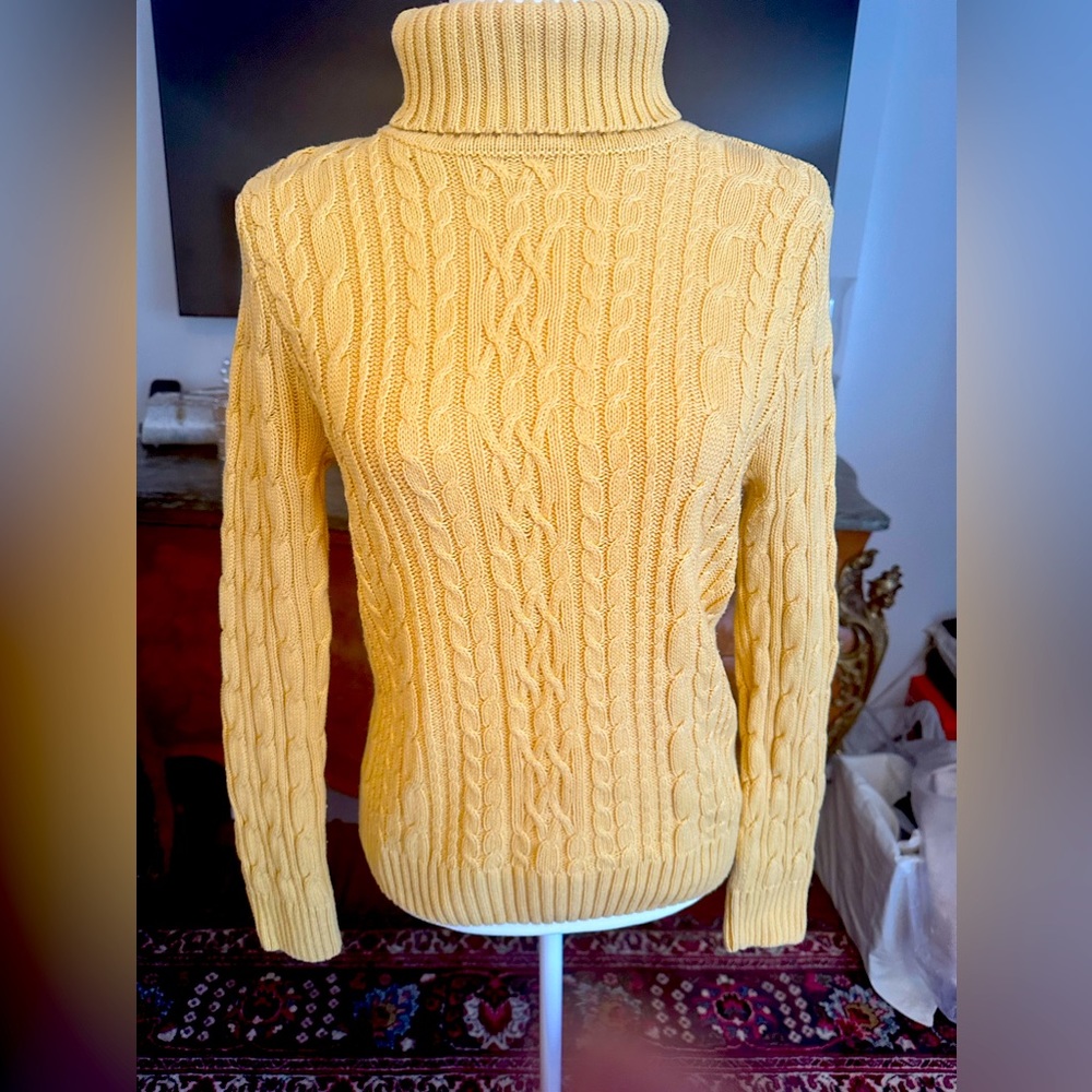 Jeanne Pierre Yellow/Mustard Cable Sweater - Gem